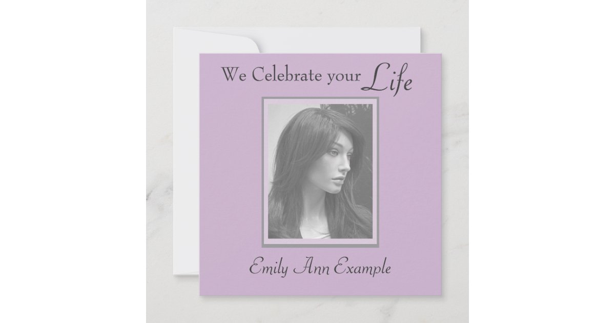 Customizable Photo Remembrance / Funeral Invitation | Zazzle