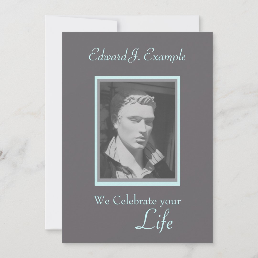 Customizable Photo Remembrance / Funeral Invitation | Zazzle