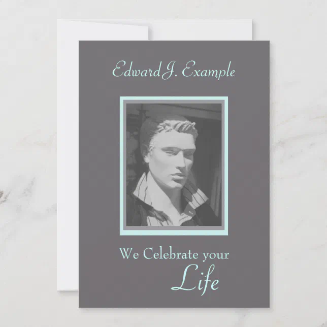 Customizable Photo Remembrance / Funeral Invitation | Zazzle