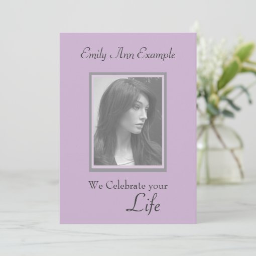 Customizable Photo Remembrance / Funeral Invitation | Zazzle