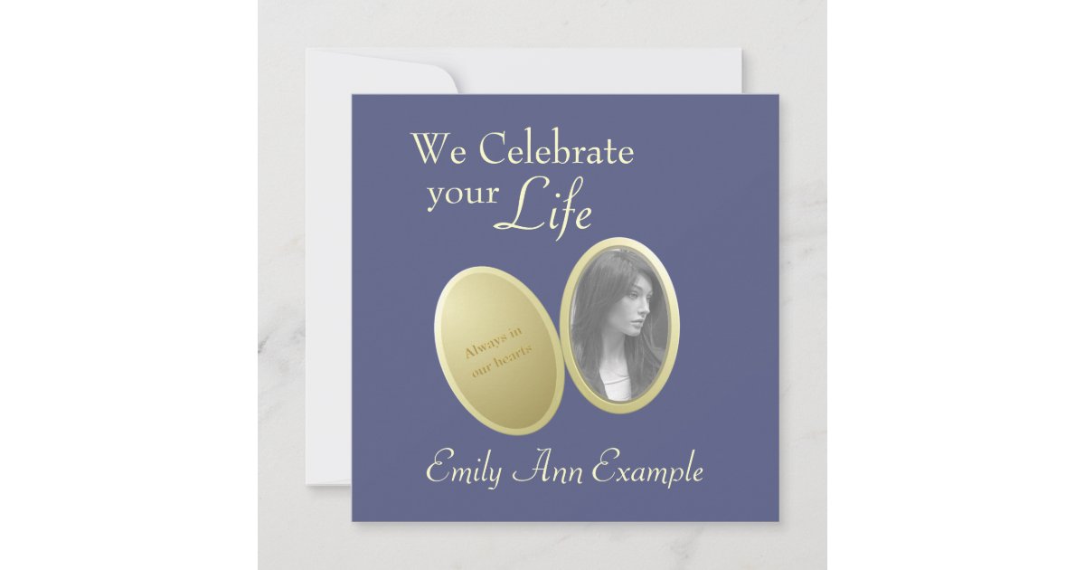 Customizable Photo: Wake / (Living) Funeral Invitation | Zazzle