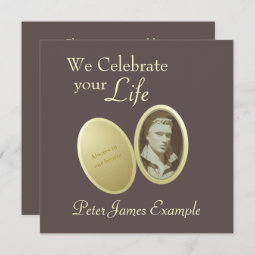 Customizable Photo: Wake / (Living) Funeral Invitation | Zazzle