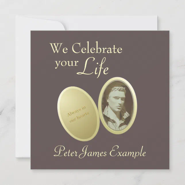 Customizable Photo: Wake / (Living) Funeral Invitation | Zazzle