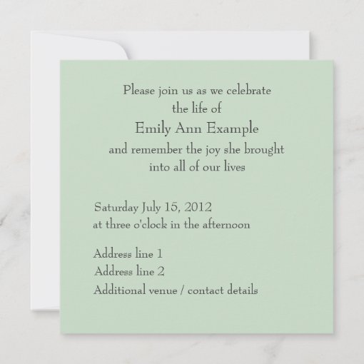 Customizable Photo: Wake / (Living) Funeral Invitation | Zazzle