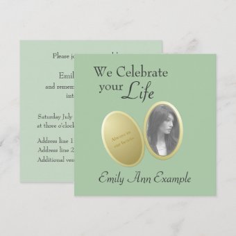 Customizable Photo: Wake / (Living) Funeral Invitation | Zazzle
