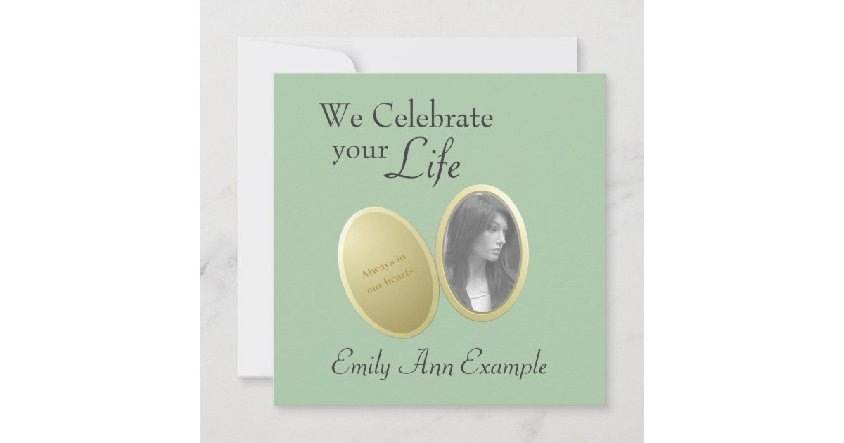 Customizable Photo: Wake / (Living) Funeral Invitation | Zazzle