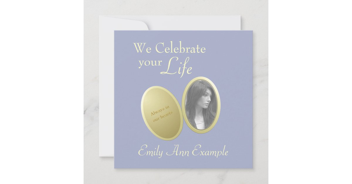 Customizable Photo: Wake / (Living) Funeral Invitation | Zazzle