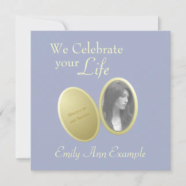 Customizable Photo: Wake / (Living) Funeral Invitation | Zazzle