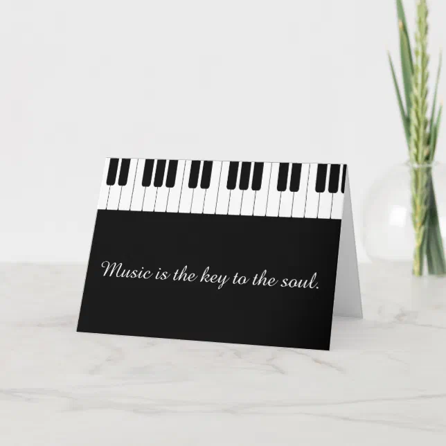 Customizable Piano Music Greeting Card | Zazzle