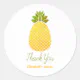Customizable Pineapple Thank You Classic Round Sticker | Zazzle
