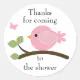 Customizable pink bird round sticker | Zazzle