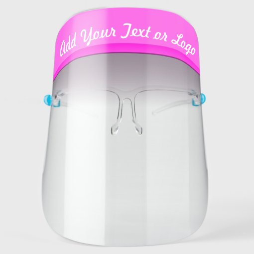 Customizable Pink Visor Face Shield | Zazzle