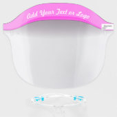 Customizable Pink Visor Face Shield | Zazzle