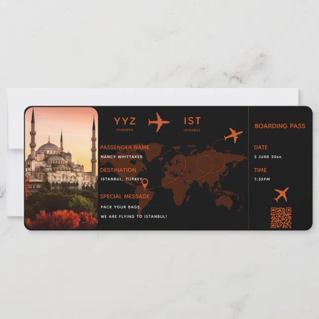 Customizable Plane Tickets | Fake Boarding Pass Card | Zazzle