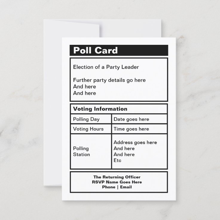 Customizable Politico Party Invitation | Zazzle