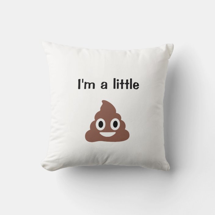 Customizable Poo Emoticon Throw Pillow | Zazzle.com