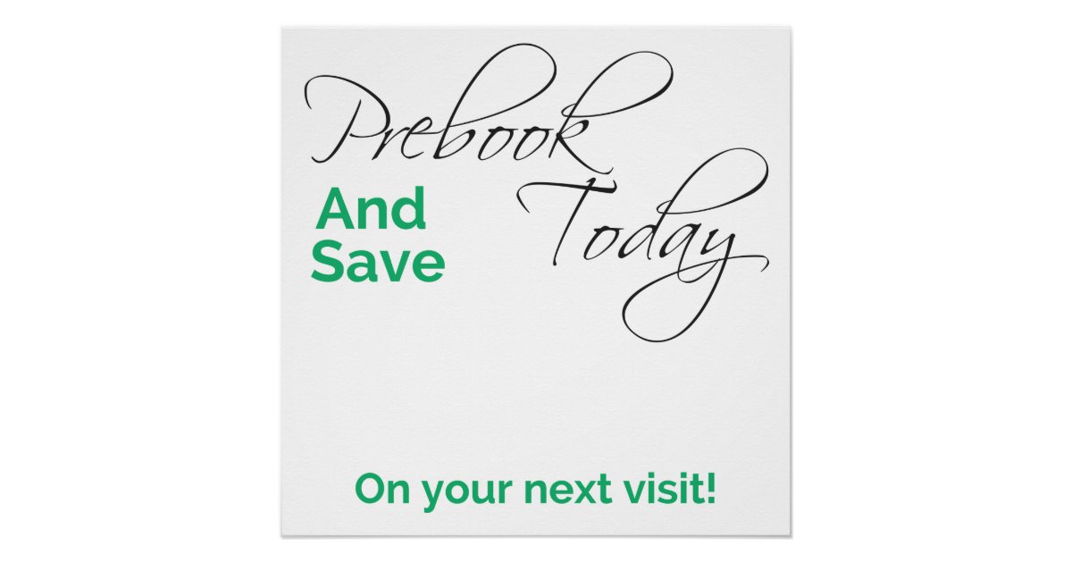 Customizable Prebooking notice Poster | Zazzle
