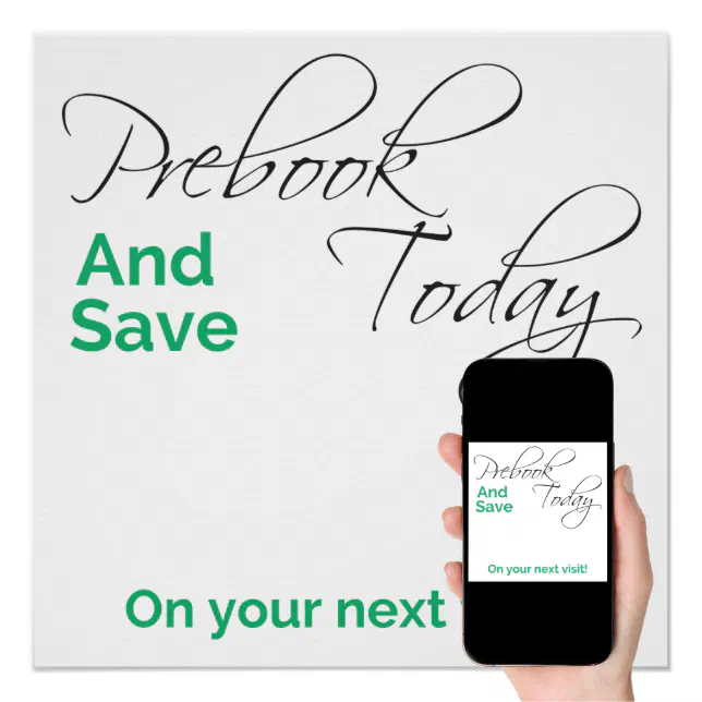 Customizable Prebooking notice Poster | Zazzle