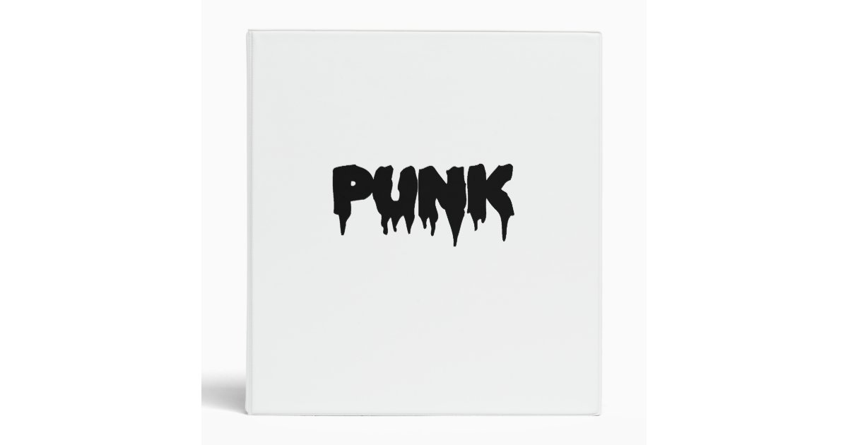 Customizable "Punk" Drip Font Binder | Zazzle