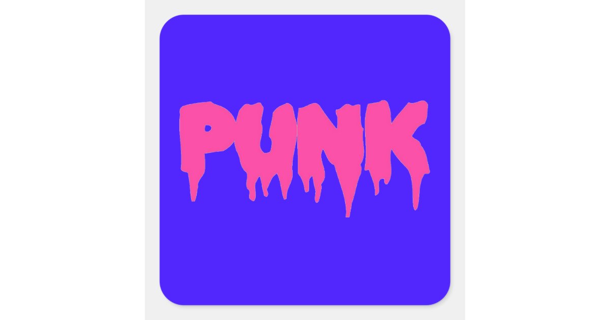 Customizable Punk Drip Font Sticker - Pink Text | Zazzle