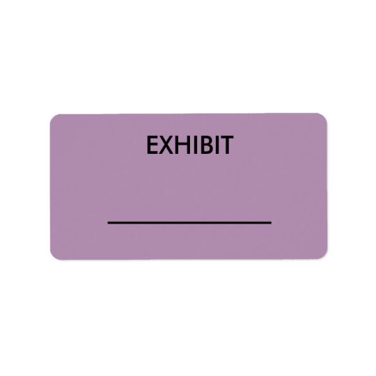 Customizable purple court reporter exhibit sticker | Zazzle.com