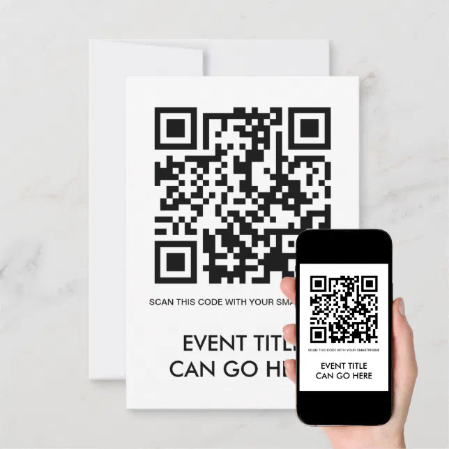 customizable QR code Invitation | Zazzle