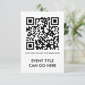 customizable QR code Invitation | Zazzle