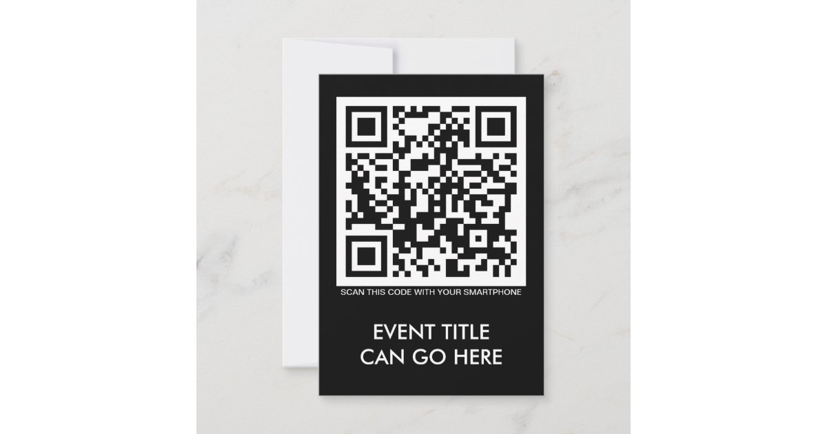 customizable QR code Invitation | Zazzle