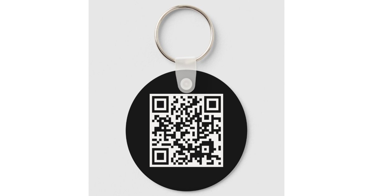 customizable QR code Keychain | Zazzle