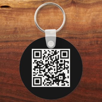 customizable QR code Keychain | Zazzle