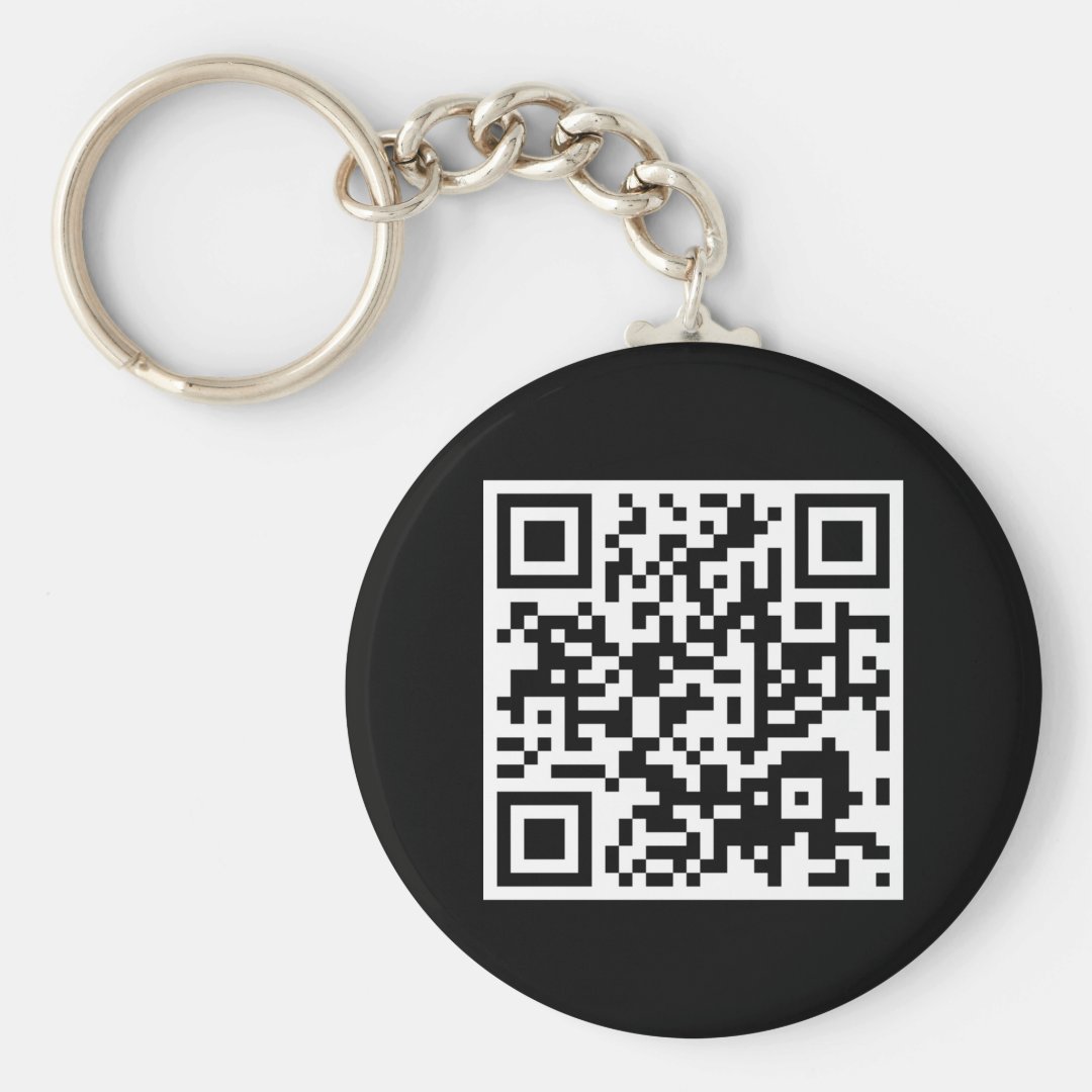 customizable QR code Keychain | Zazzle