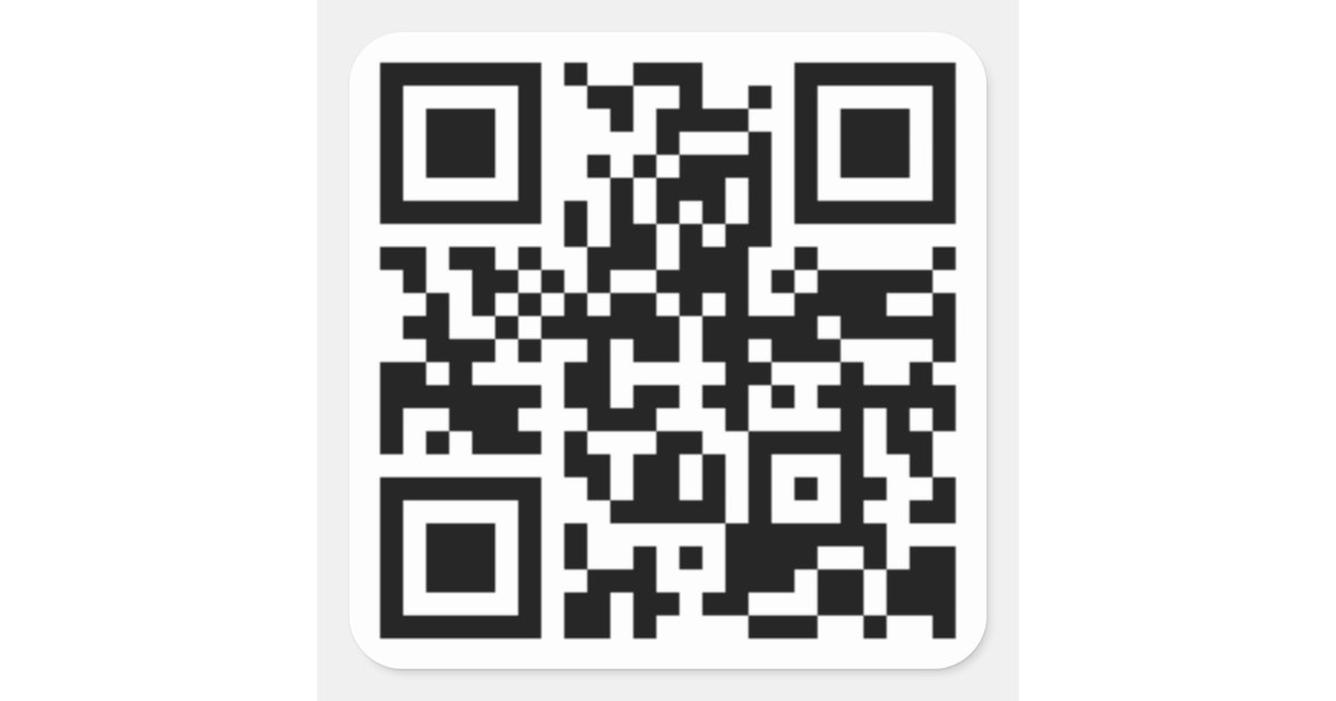 Customizable QR Code Square Sticker | Zazzle