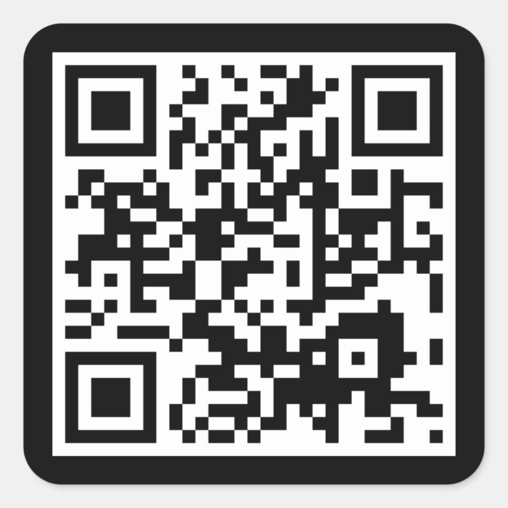 customizable QR code Square Sticker | Zazzle