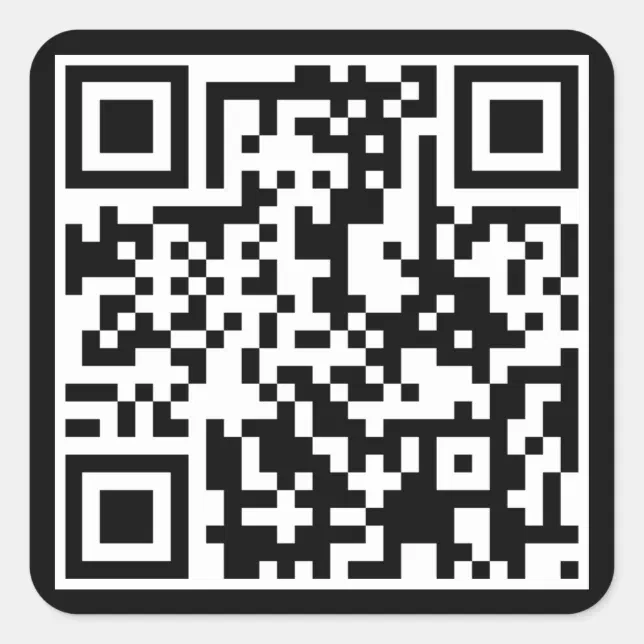 customizable QR code Square Sticker | Zazzle