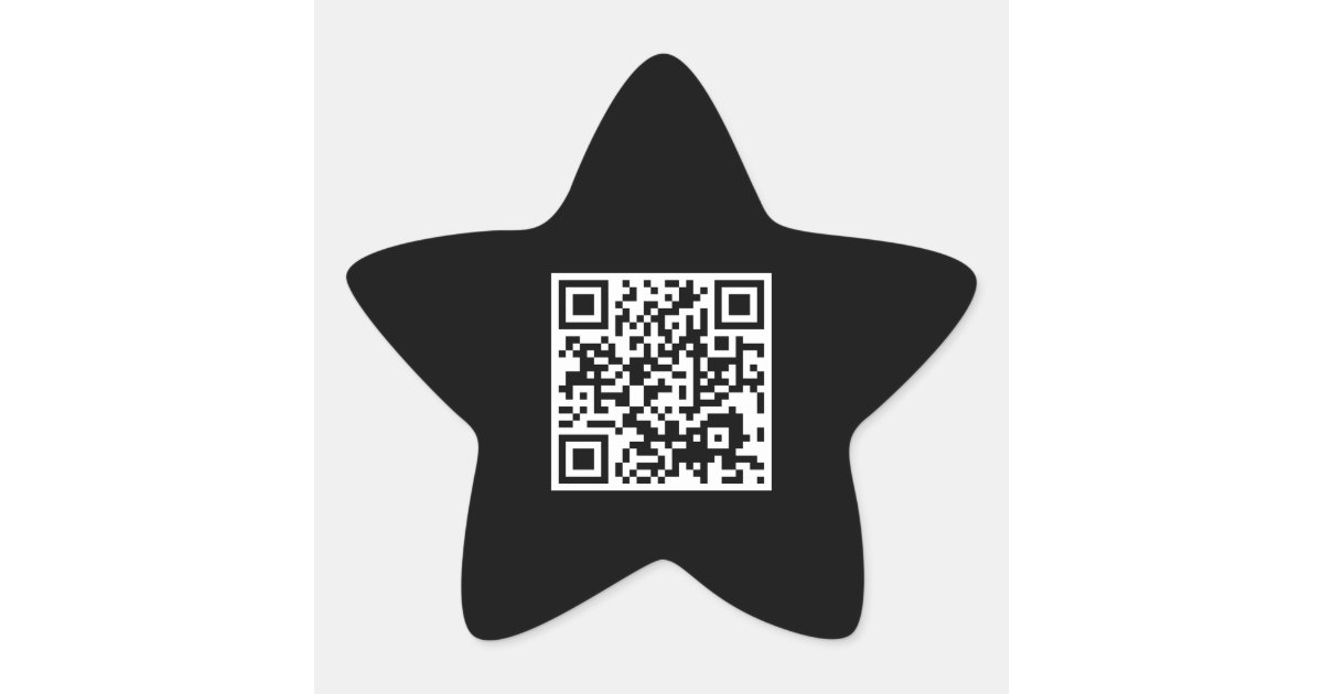 customizable QR code star Star Sticker | Zazzle
