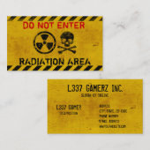 Customizable Radiation Hazard Sign Business Card | Zazzle