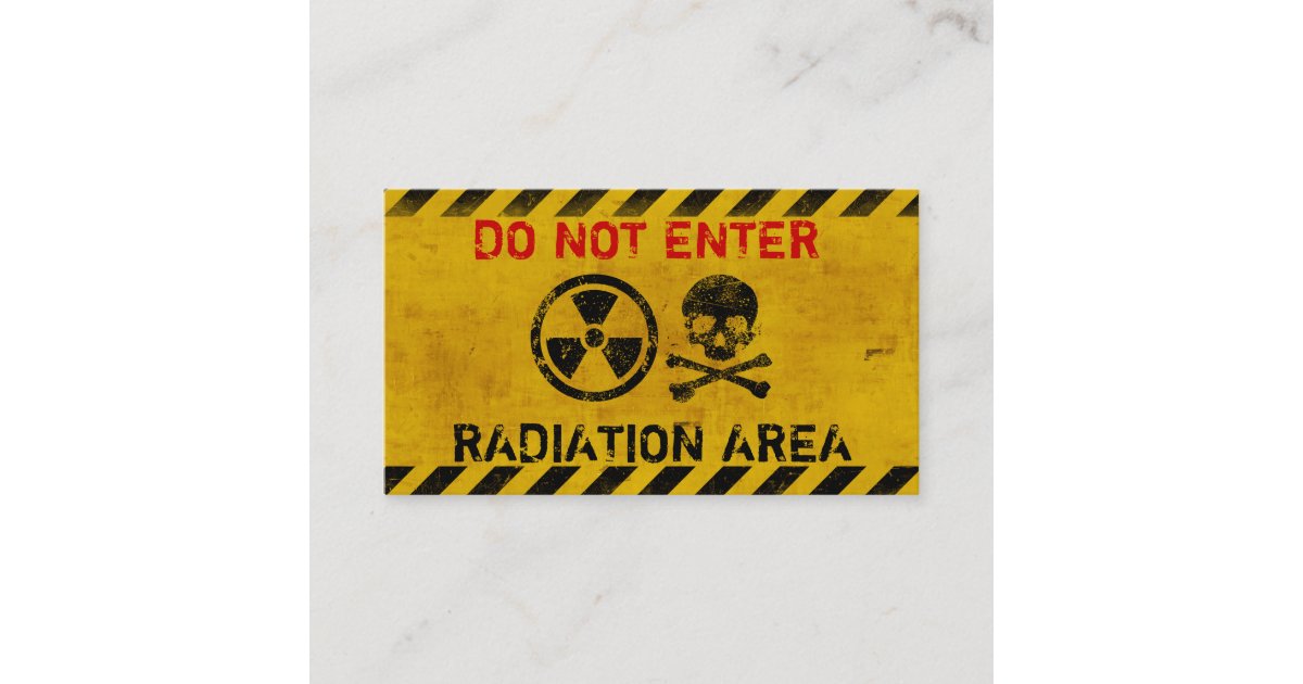 Customizable Radiation Hazard Sign Business Card | Zazzle