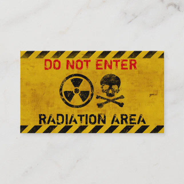 Customizable Radiation Hazard Sign Business Card | Zazzle
