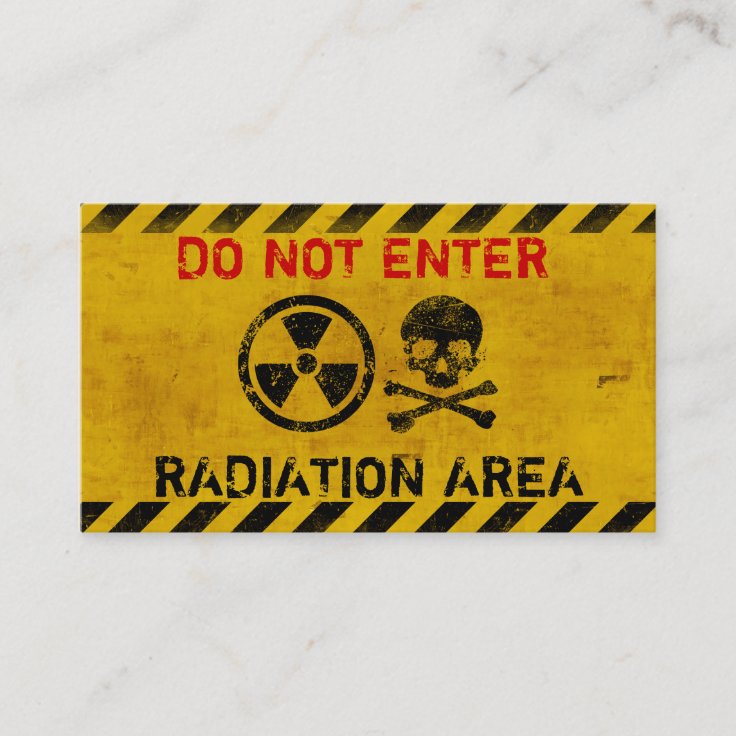 Customizable Radiation Hazard Sign Business Card | Zazzle