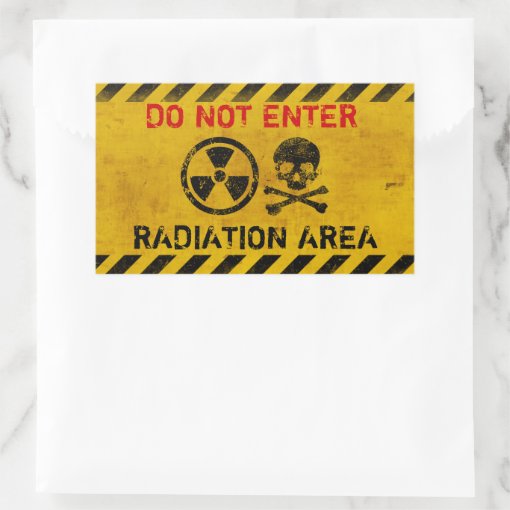Customizable Radiation Hazard Sign Rectangular Sticker | Zazzle