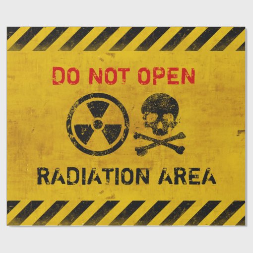 Customizable Radiation Hazard Sign Wrapping Paper | Zazzle