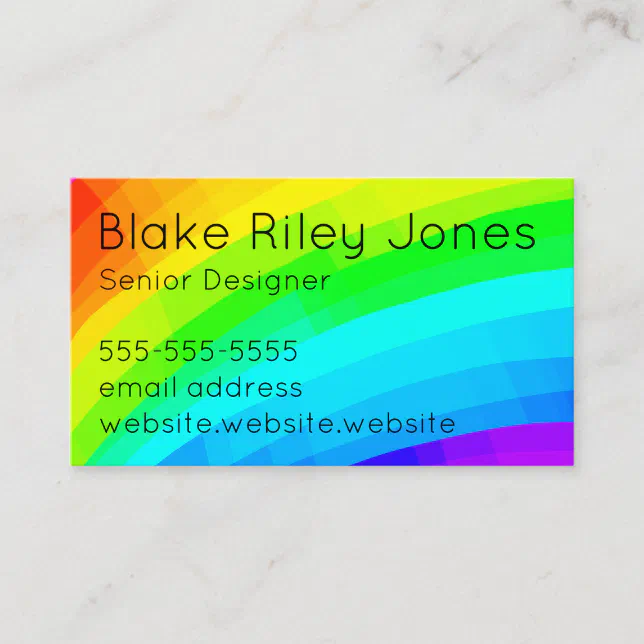 Customizable Rainbow Design Business Card | Zazzle