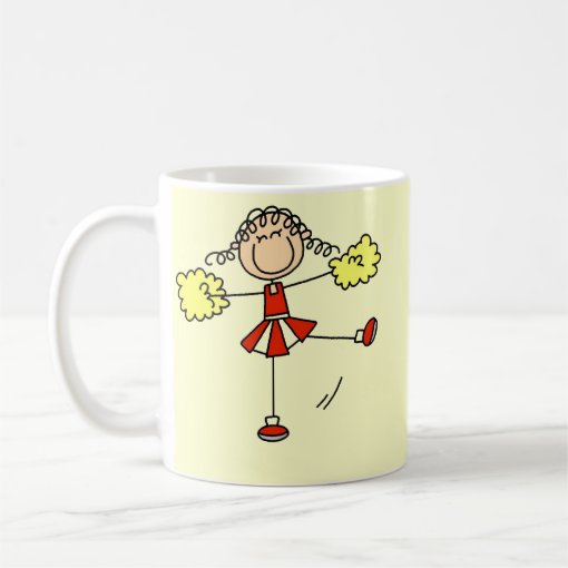 Customizable Red and Gold Cheerleader Mug | Zazzle