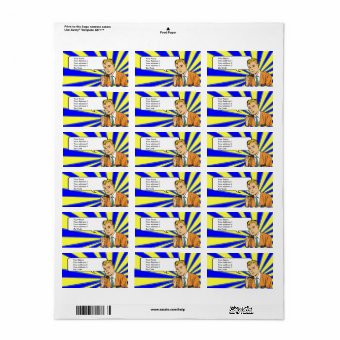 Customizable retro comic style address labels | Zazzle