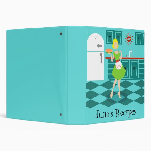 Customizable Retro Kitchen Binder | Zazzle