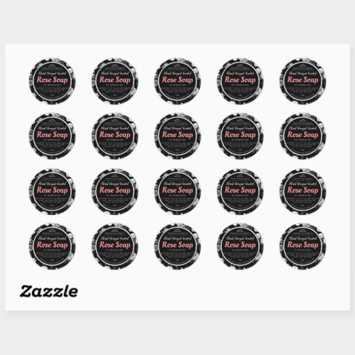 Customizable Rose Soap Label Handmade Business | Zazzle