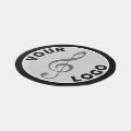 Customizable Round Logo Rug for Business - 5x5 | Zazzle