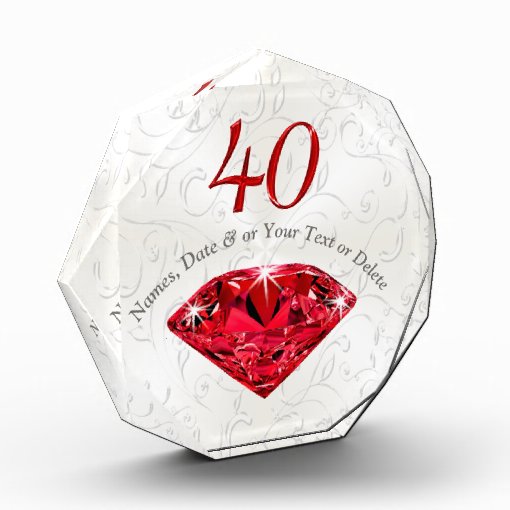 Customizable Ruby 40 Year Anniversary Gift Ideas | Zazzle