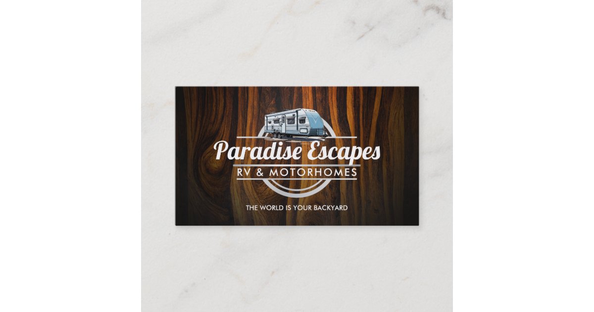 Customizable RV Motorhomes camper business cards | Zazzle