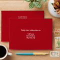Customizable Scarlet Red Christmas Envelope | Zazzle